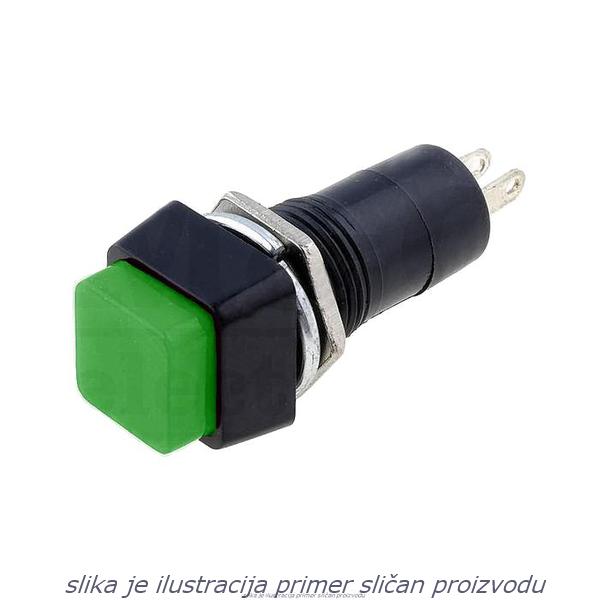 Prekidač Taster Taspgze 3a 125v No Pravougaoni Otvoren Zeleni Prekida