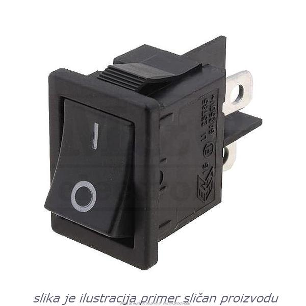 Prekidač taster tasumui 10a 250v 16a 12vdc 0-1 pravougaoni crni preki