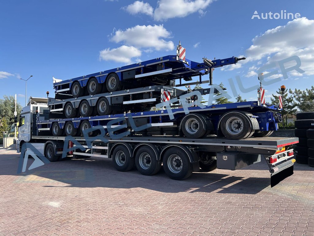 Nova Arel Trailer 3 AXLE DRAWBAR REMORQUE TRAILER TURNTABLE OPTION CUSTOMIZE prikolica sa niskom platformom