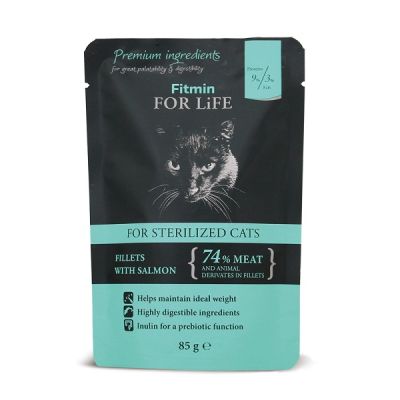 Fitmin For Life Cat Kesica Sterilized Losos 85g