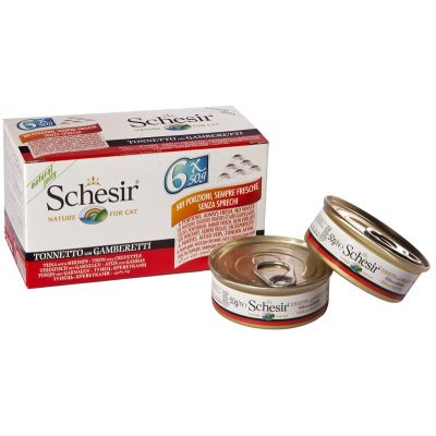 Schesir Cat Multipack Tunjevina i Gambori 6x50g