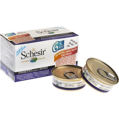 Schesir Cat Multipack Tunjevina i Govedina 6x50g