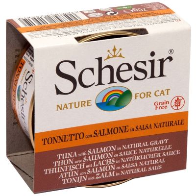 Schesir Cat Tunjevina i Losos u Prirodnom Sosu 70g