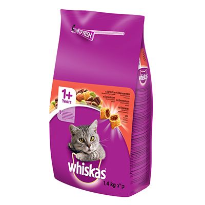 Whiskas Briketi Govedina 1,4kg