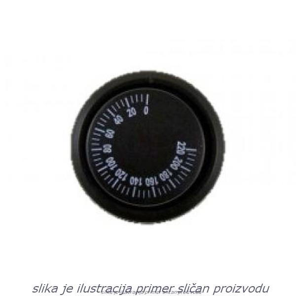 DUGME TERMOSTAT 0-200C 407UN025 SA ROZETNOM CRNO AT 195 225 S.28F FI