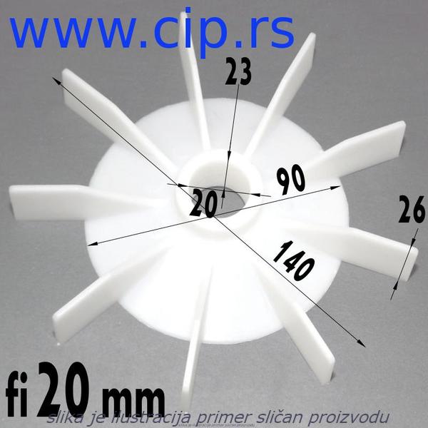 ELISA FI20 PVC ZA KOSAČICU FI140MM L 23MM 5096722 PROPELER 1211