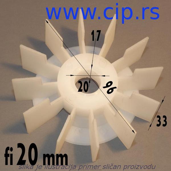 ELISA FI20 ZA MOTOR VEŠ MAŠINE OKC FI96 L 17 B MM PROPELER