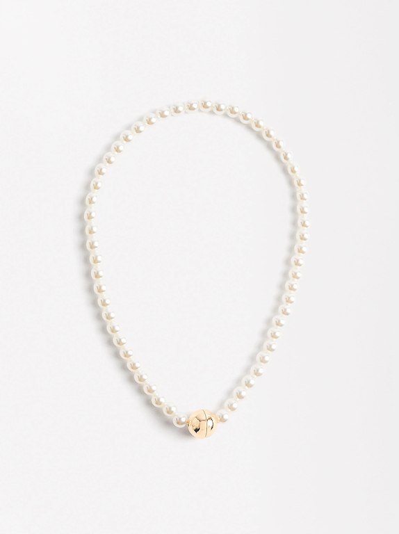 Pearl Necklace With Magnetic Clasp