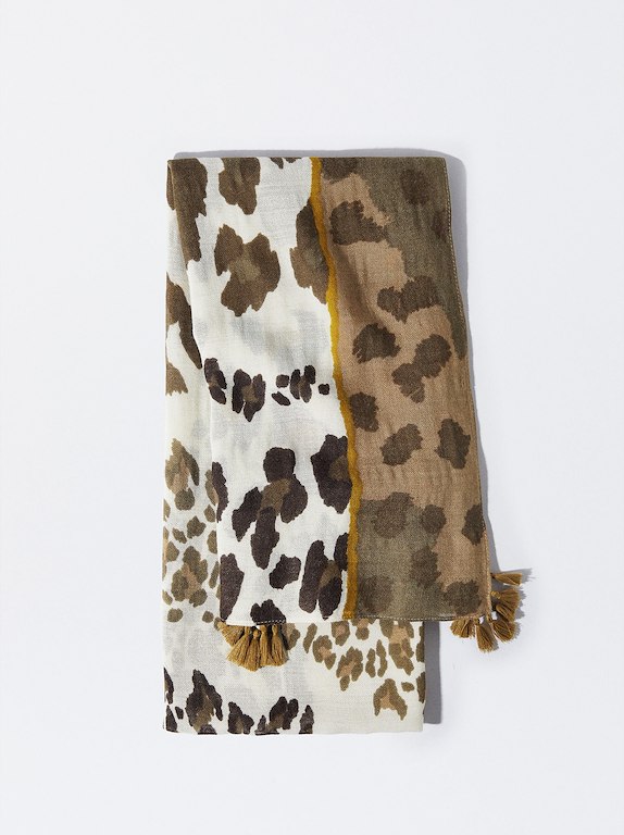 LEOPARD PRINT SCARF