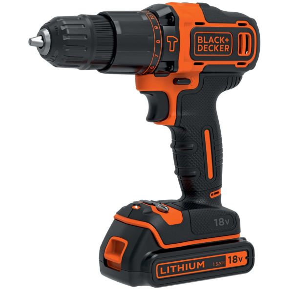 BLACK & DECKER Aku udarna bušilica - odvijač 18V 1 x 1,5 Ah BDCHD18