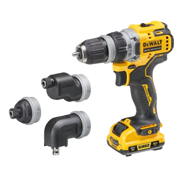 DeWALT Aku bušilica odvijač 12V 2 x 3,0 Ah DCD703L2T, Brushless, 4 stezne glave