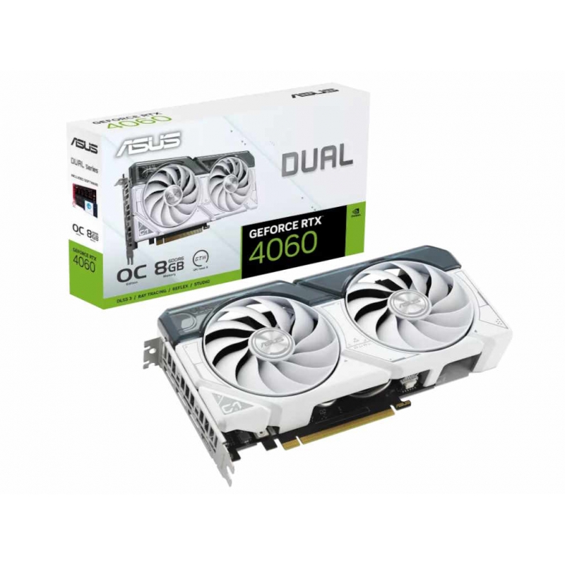 Grafička karta ASUS DUAL-RTX4060-O8G-WHITE NVD/8GB/GDDR6/128bit/bela