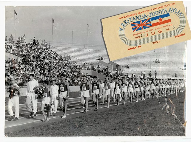 VELIKA BRITANIJA - JUGOSLAVIJA Stadion Partizana 1951