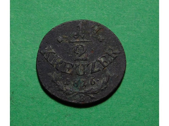 1/2 kreuzer 1816 B