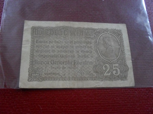 25 BANI 1917. - OKUPACIJA