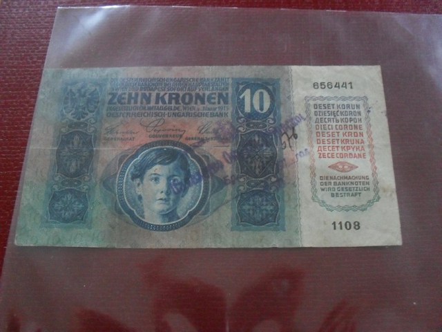 10KRONEN/10 KORONA 1915 god.