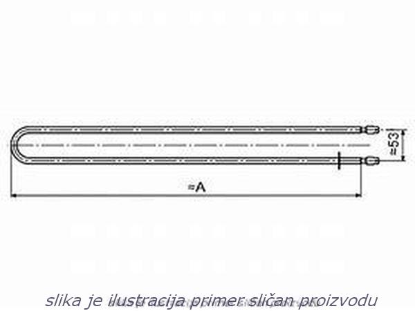 GREJAČ TA 833W CEVNI 52876 S199 520MM 206024