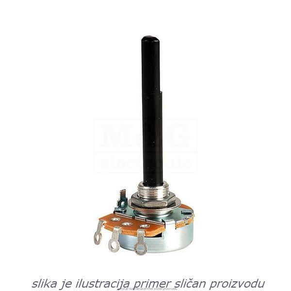 POTENCIOMETAR POOB24MLI-1M S11B5 OBRTNI 1M LINEARNI 500VAC 6MM RV24AN