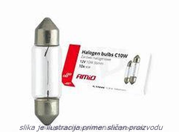 SIJALICA C10W 12V S7B12 HALOGENA FESTOON 36MM CENA JE ZA 1 KOMAD