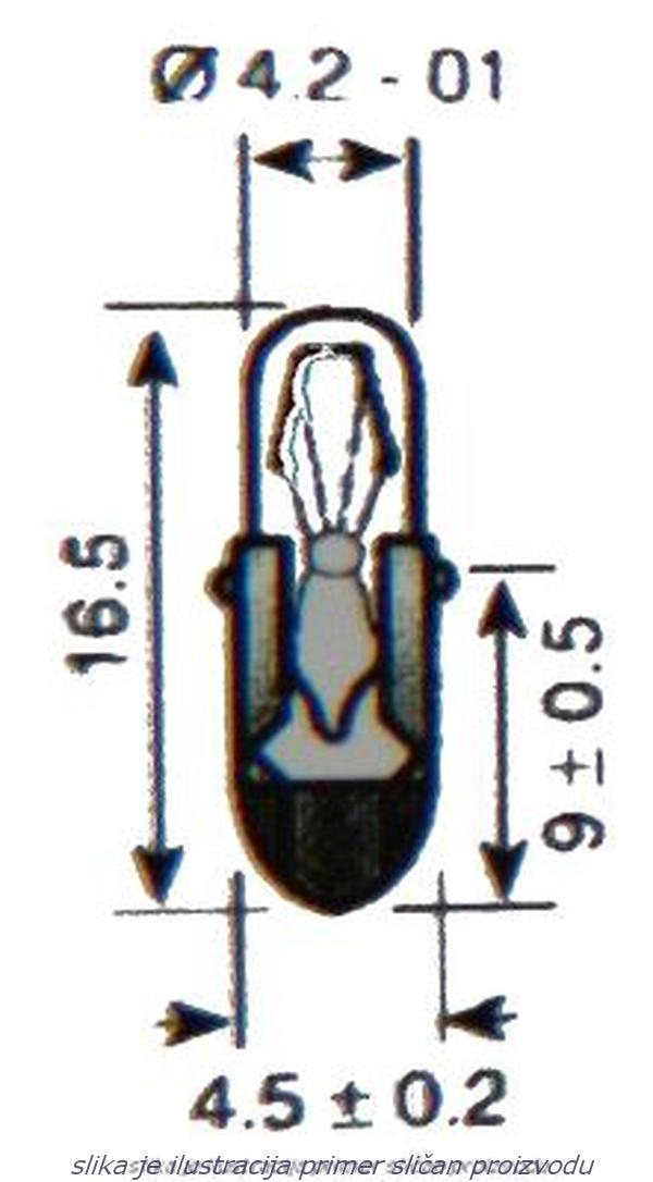 SIJALICA T4.5 24V 20MA 4.5X16.5MM TELEFONSKE