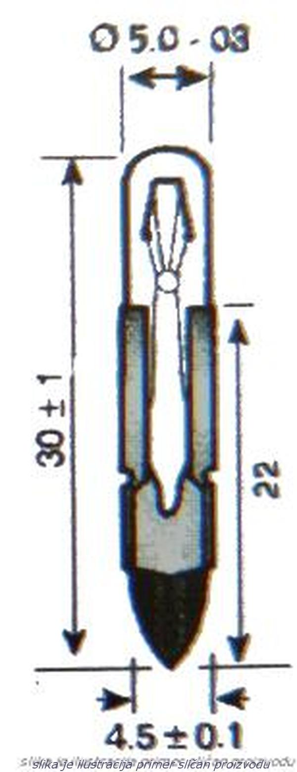 SIJALICA T5.5 60V 20MA 5.5X30MM TELEFONSKE