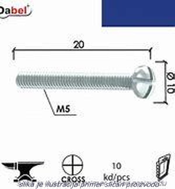 VIJAK 118 M2.5X10 VALJKASTA KRST