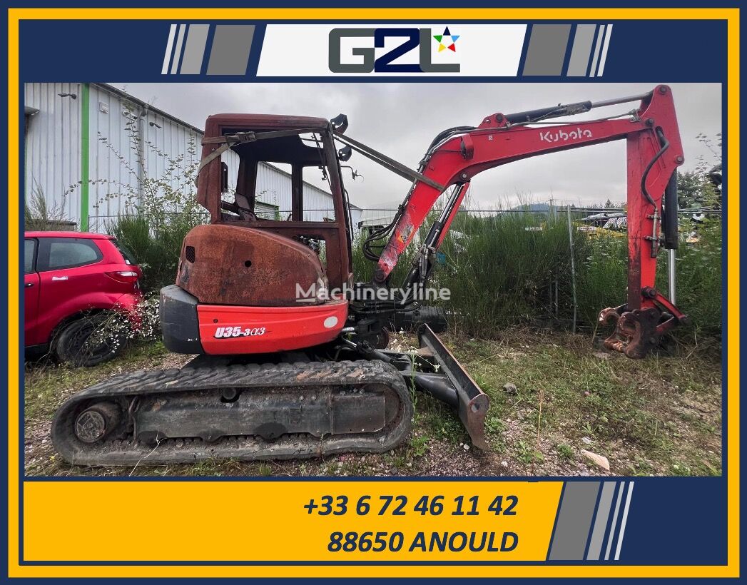 Kubota U 35-3 *ACCIDENTE*DAMAGED*UNFALL* mini bager nakon udesa