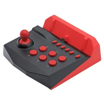 SM319 FOR NINTENDO SWITCH / SWITCH LITE ARCADE GAME JOYSTICK CONTROL STATION WITH TURBO FUNCTION - BLACK+RED