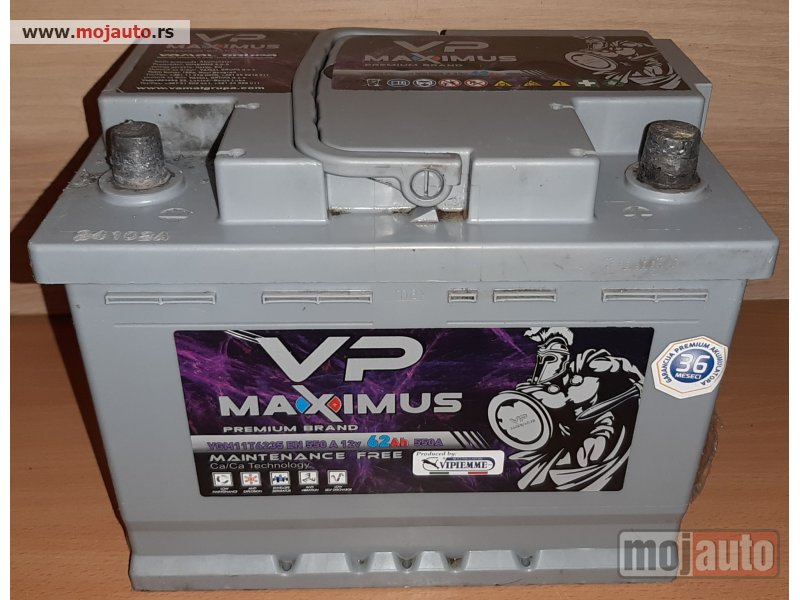 VP Maximus 62Ah 550A (EN). D+