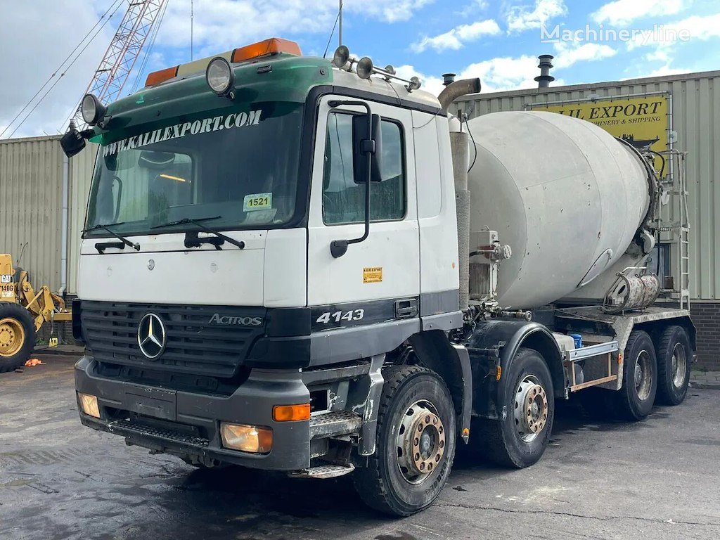 Mercedes-Benz Actros 4143 Mixer 9CBM Schwing 8x4 Full Steel Suspension EPS V6 kamion s mešalicom za beton