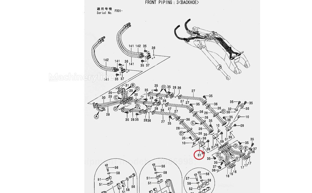 BLOCK Hitachi 3085998 za Hitachi EX5500 EX5500-5 EX5500-6 EX5500E-6 EX5600-6BH EX5600-6LD bagera