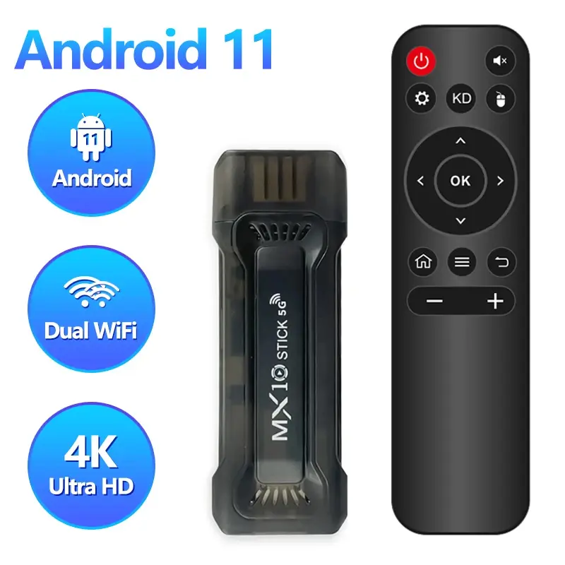 Android Smart TV USB MX10 2/16GB, Crni