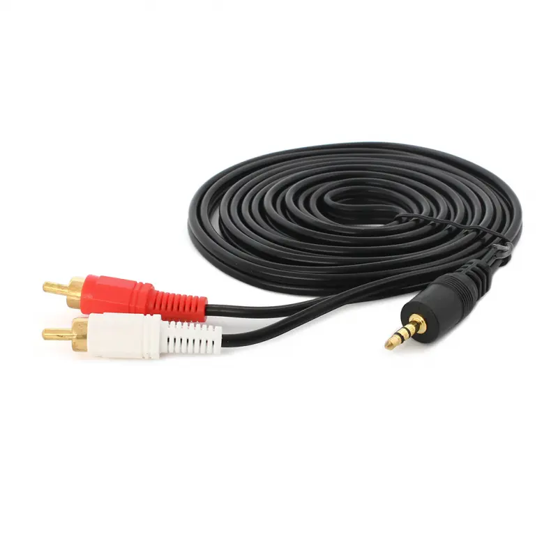 JWD-AUDIO4 Kabl 2x RCA muški ulaz na 3.5mm stereo muški ulaz, 3m, Crni