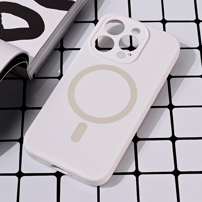 Zastitna maska (futrola) Magsafe Pure color - iPhone 15 Pro 6.1 bela