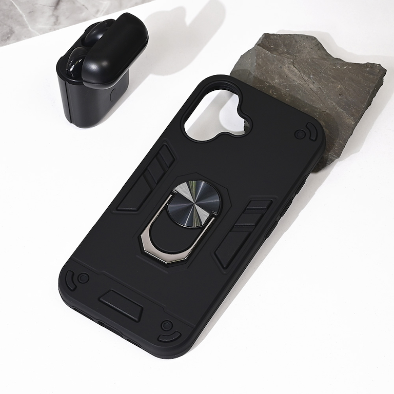 Zastitna maska (futrola) Hard Ring - iPhone 16 6.1 crna