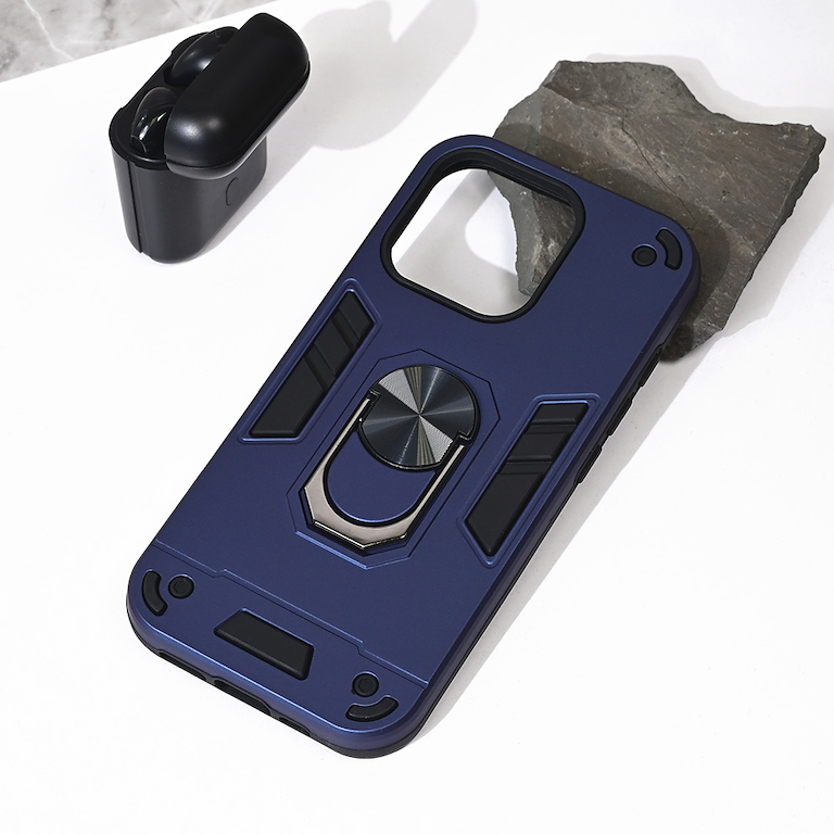 Zastitna maska (futrola) Hard Ring - iPhone 16 Pro tamno plava