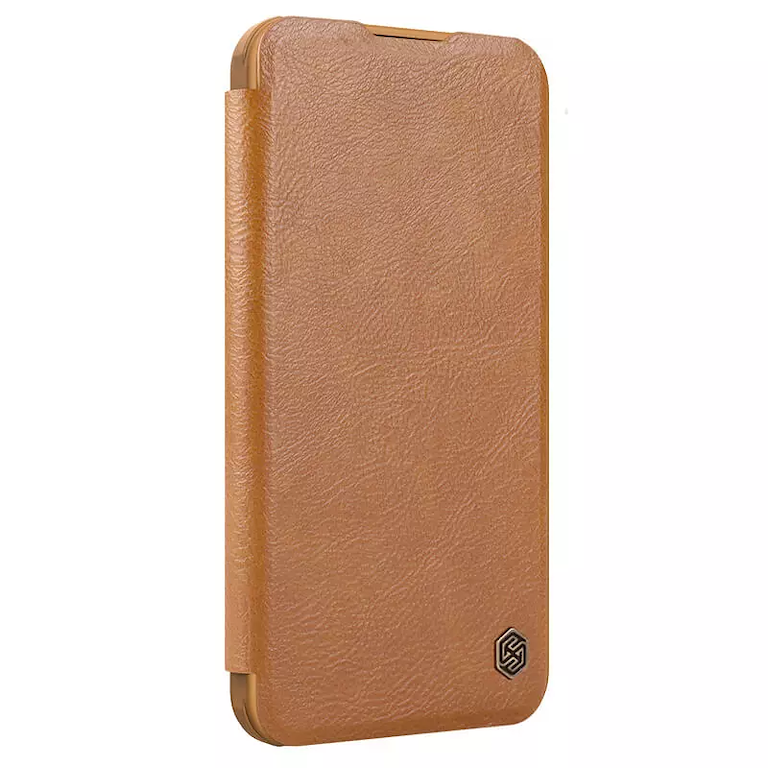 Zastitna maska (futrola) Nillkin Qin Prop - iPhone 16 Pro braon