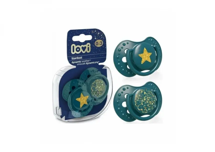 LOVI SILICONE DYNAMIC VARALICA 0-3m (2kom) - STARDUST GREEN (22892_green)