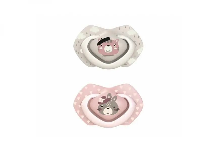 CANPOL BABIES SILIKONSKA VARALICA 6-18M BONJOUR PARIS 2 KOM 22648 PINK (22648_pin)