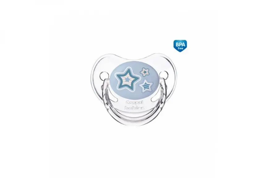 CANPOL BABIES ORTHODONTIC SILIKONSKA VARALICA 6-18M 22566 "Newborn baby" 1kom - STARS (22566_blu)