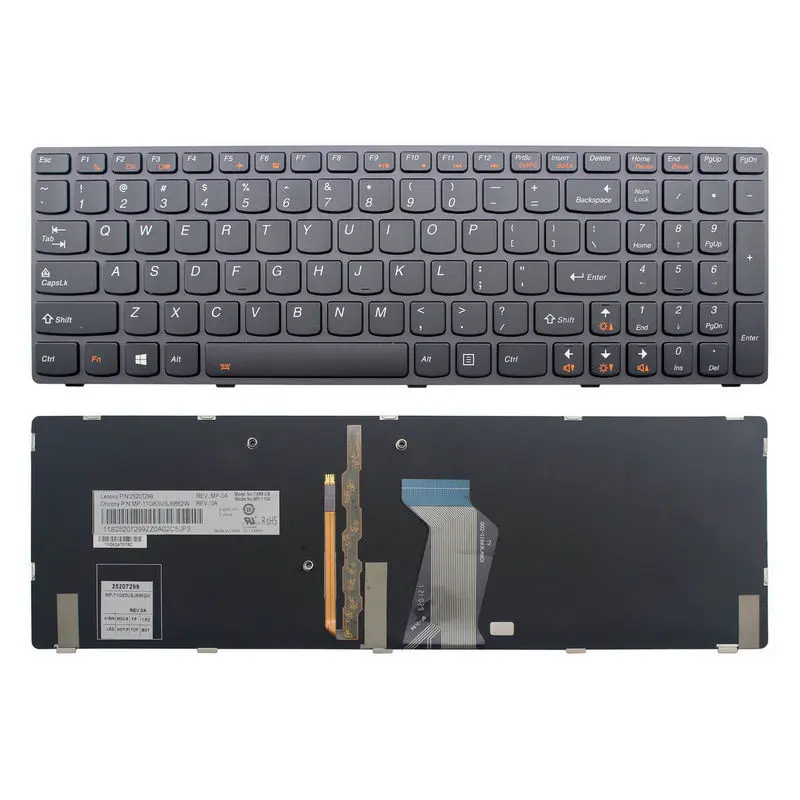 Tastatura sa pozadinskim osvetljenjem za laptop Lenovo IdeaPad Y580, Y580N, Y580NT, Y580P