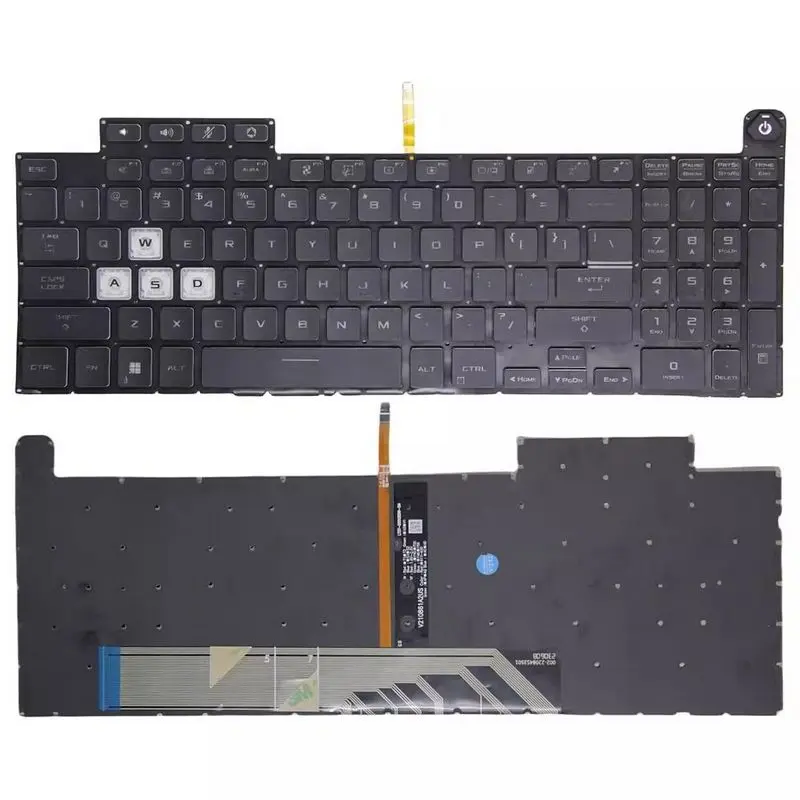 Tastatura sa pozadinskim osvetljenjem za laptop Asus TUF Gaming A15 F15 FA507 FX507, Mali enter