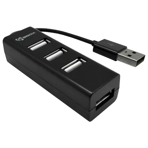 S BOX USB Hub H 204 crni