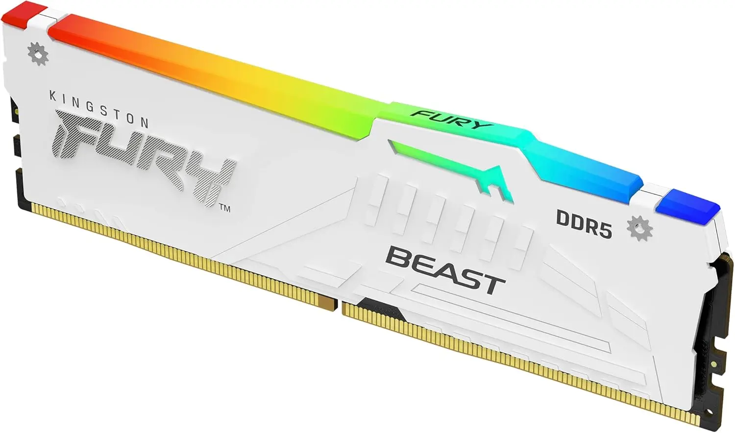 Kingston RAM memorija DDR5 32GB 6000MHz CL36 DIMM [FURY Beast] White RGB EXPO KF560C36BWEA-32