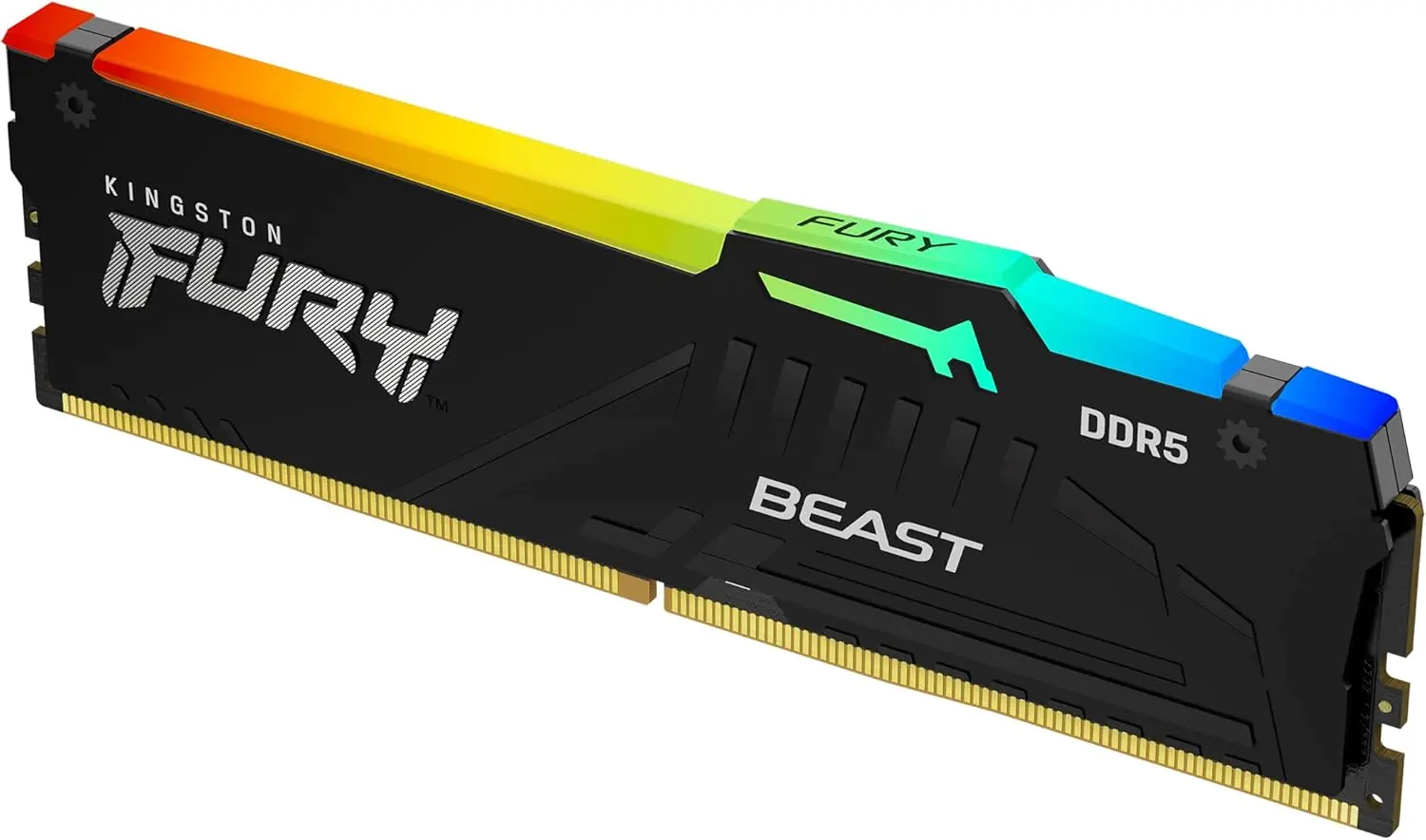 Kingston RAM memorija DDR5 32GB 5200MHz [FURY BEAST RGB],CL40 1.25V, 288-Pin 2Rx8, w/RGB Heatsink KF552C40BBA-32