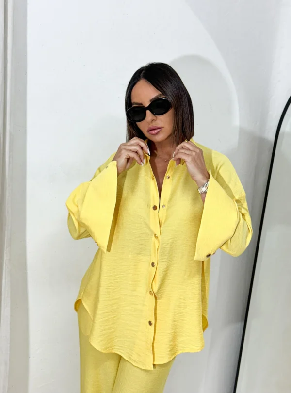 TAMIA YELLOW co-ord lepršavi komplet