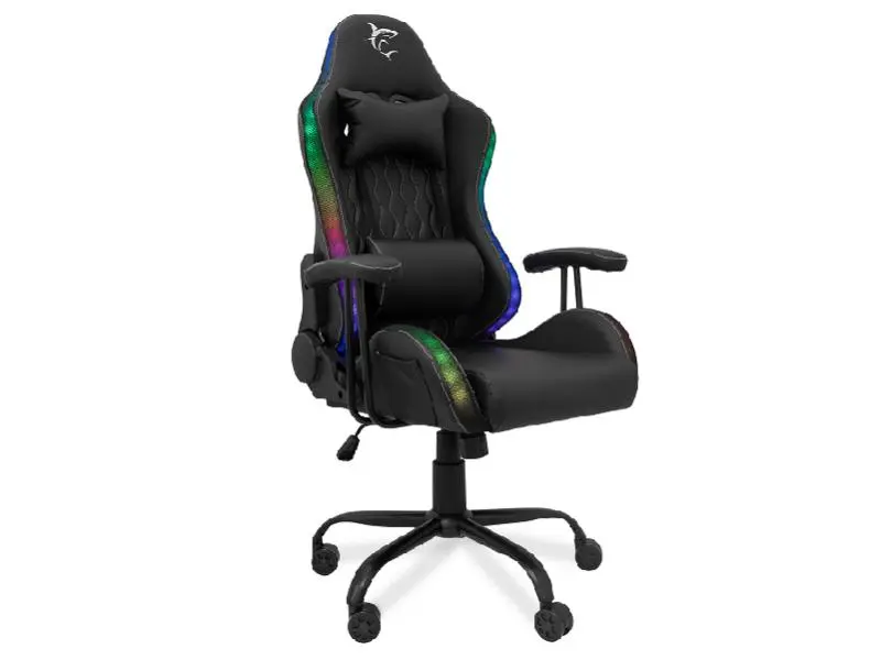 WHITE SHARK WS INDIANAPOLIS RGB Gaming stolica, Crna