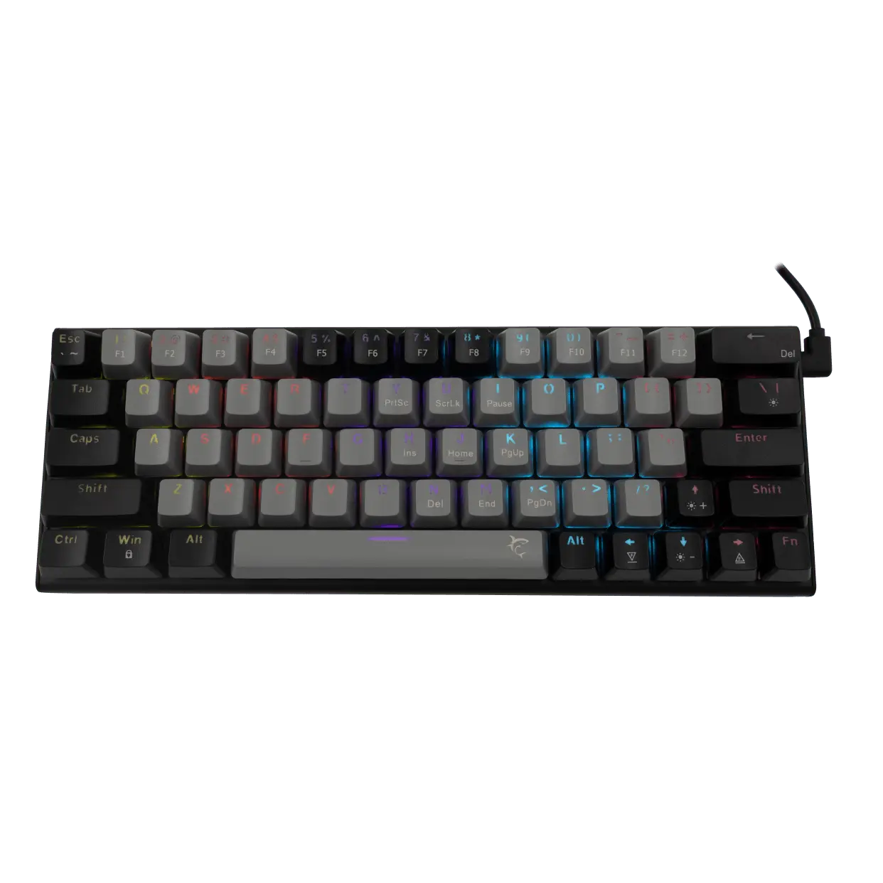 White Shark GK 002172 WAKIZASHI Mehanička tastatura, Žično povezivanje, US, Sivo-crna