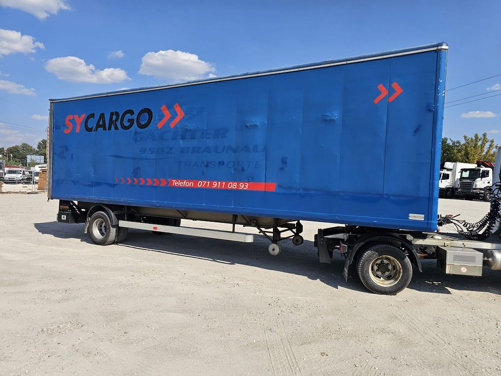 DA-PONT BE Koffer Semi-Trailer + DHollandia LBW 1000 kg furgon poluprikolica