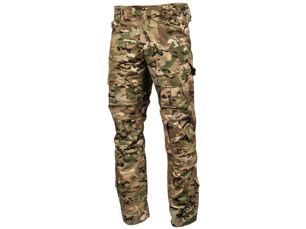 Taktičke pantalone sa štitnicima – multicam